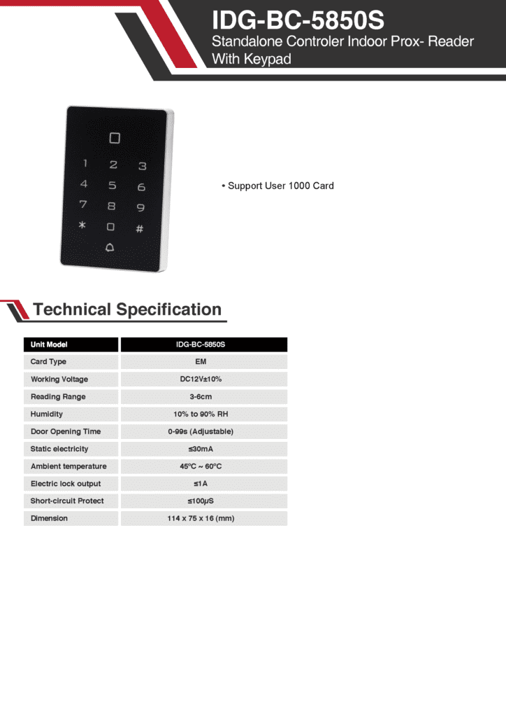 IDG-BC-5850S - Ranger