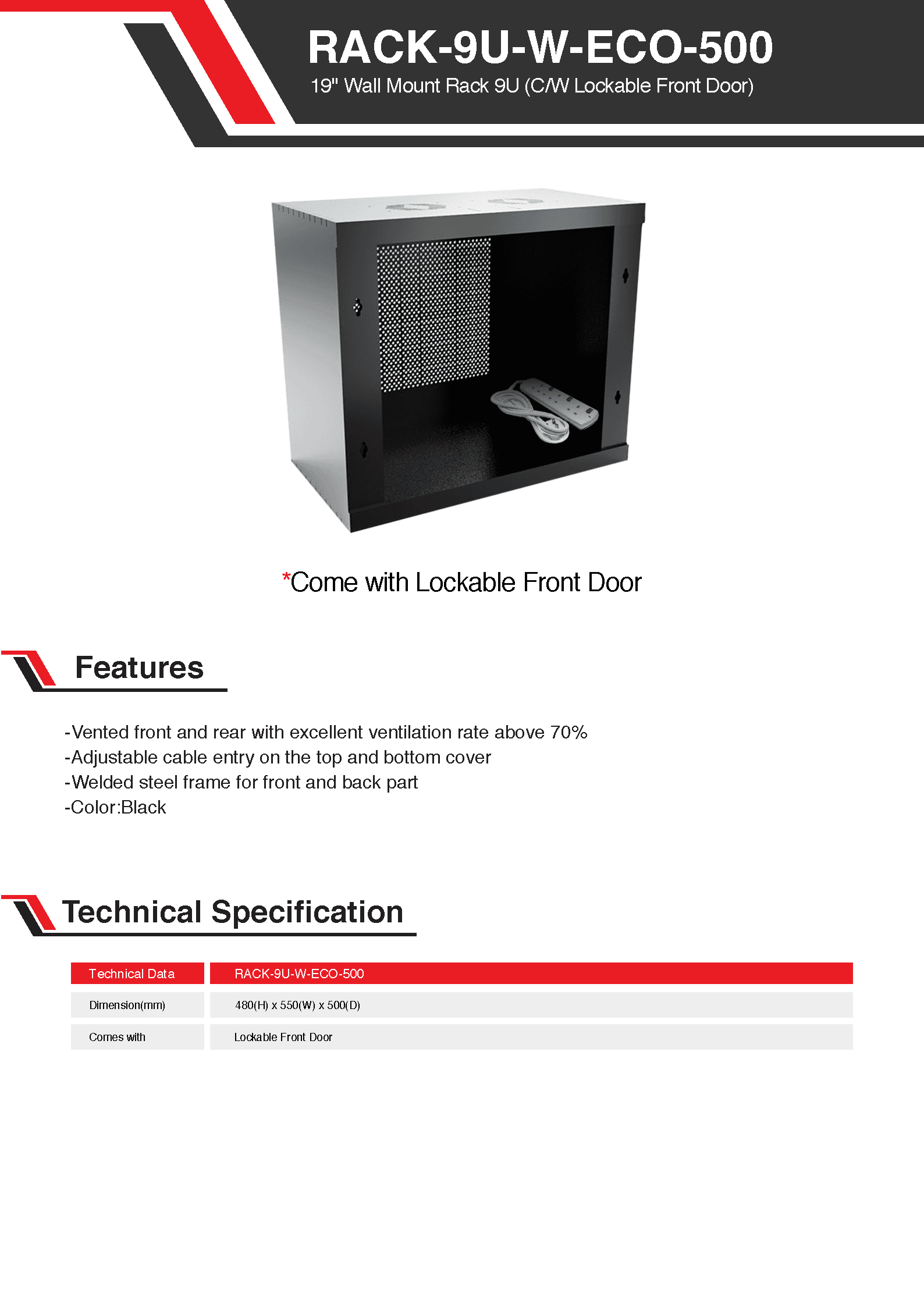 RACK-4U-W-ECO-500 - Ranger